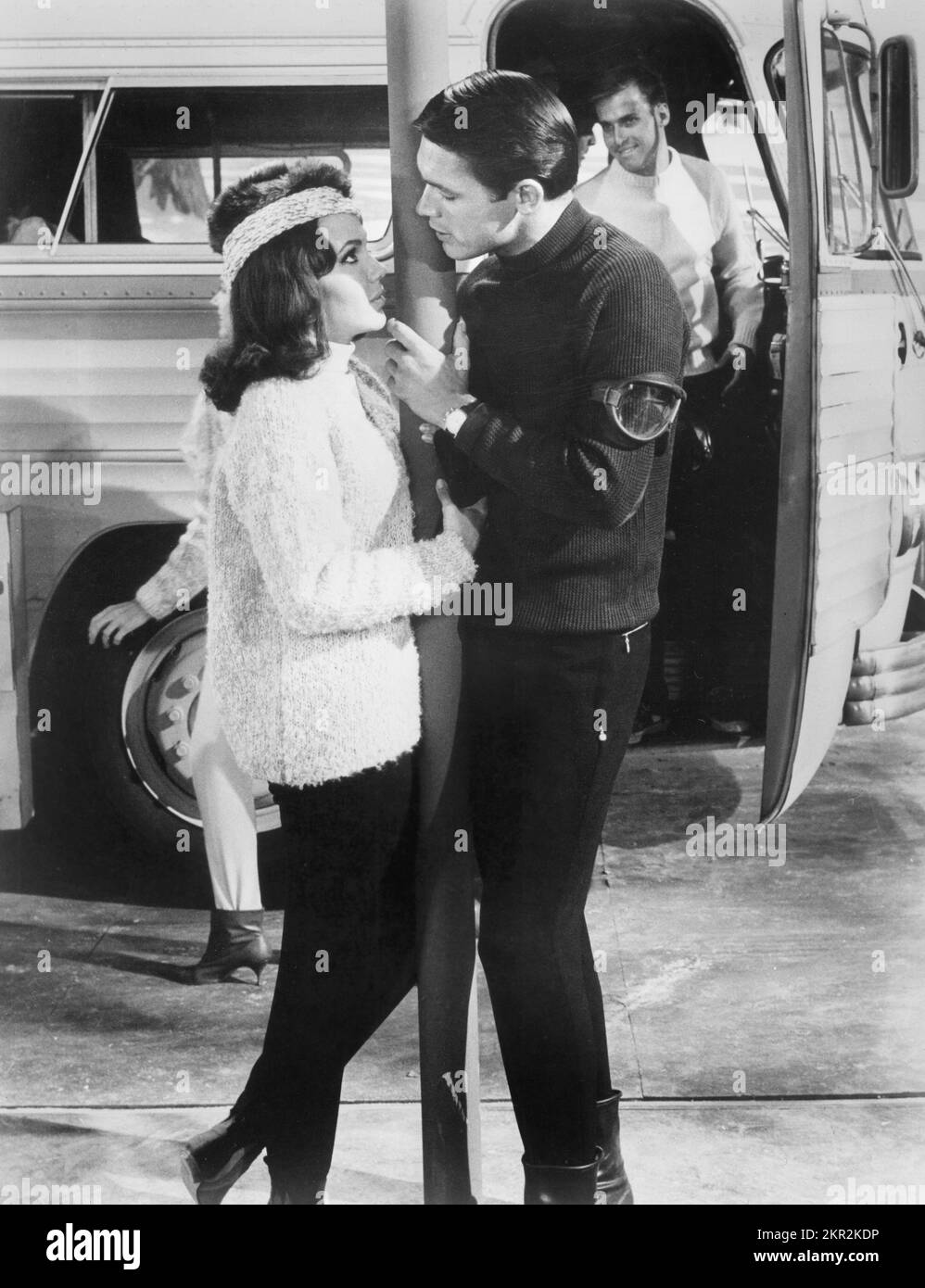 Mary Ann Mobley, Chad Everett, on-set of the Film, "Get Yourself a ...