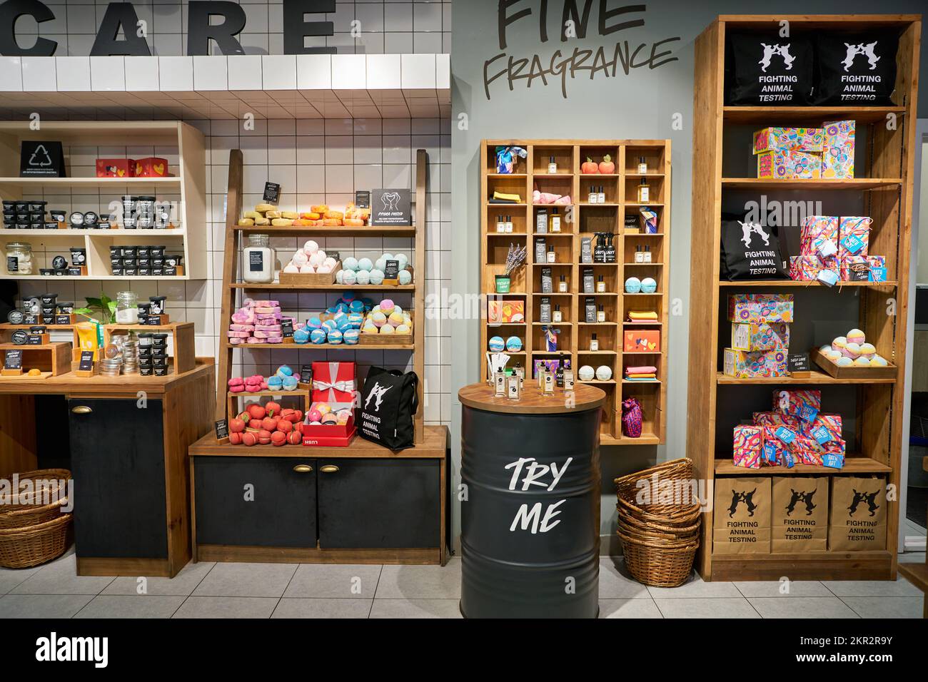SAINT PETERSBURG, RUSSIA - CIRCA SEPTEMBER, 2022: interior shot of Lush ...