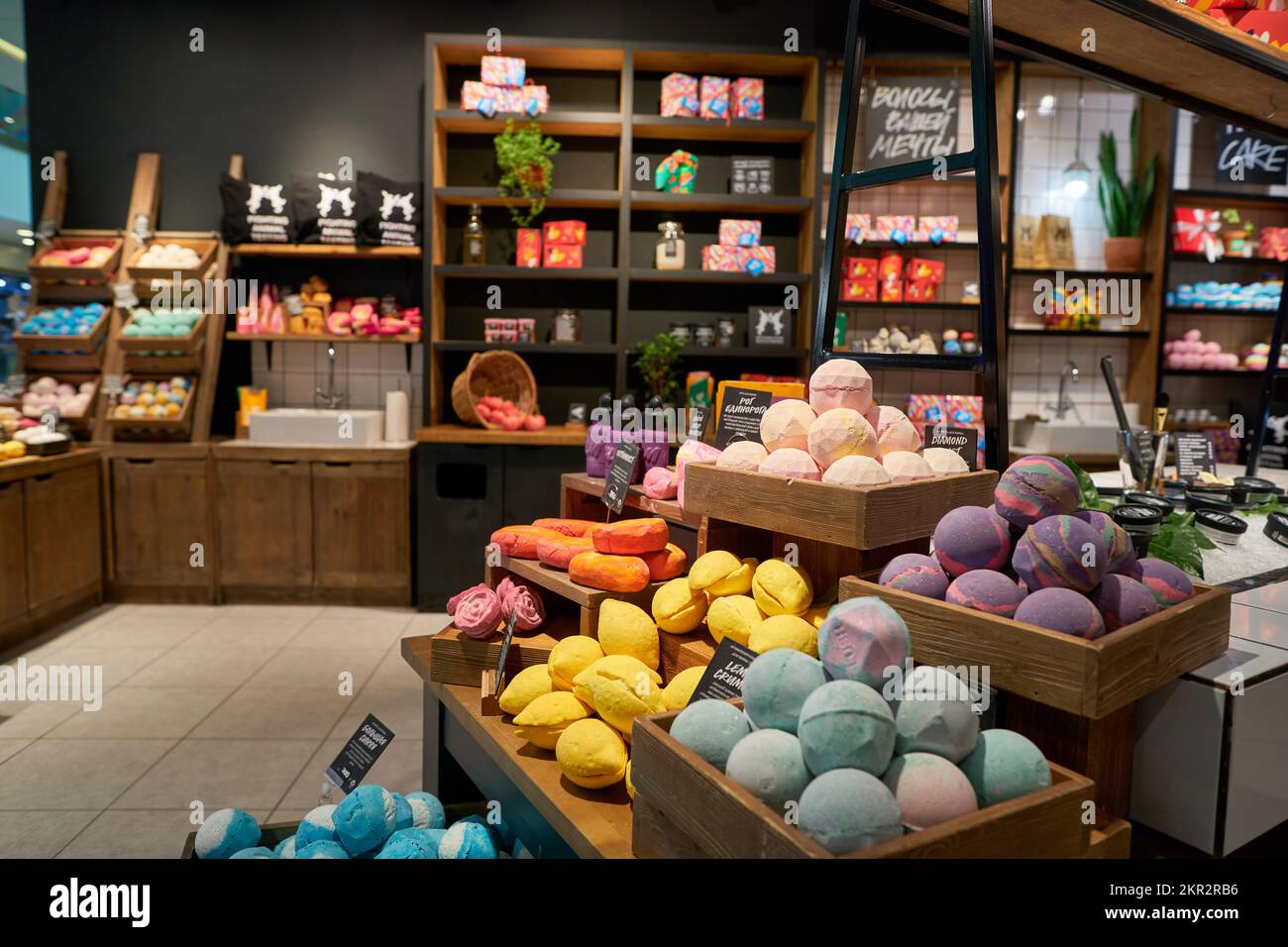 SAINT PETERSBURG, RUSSIA - CIRCA SEPTEMBER, 2022: interior shot of Lush ...