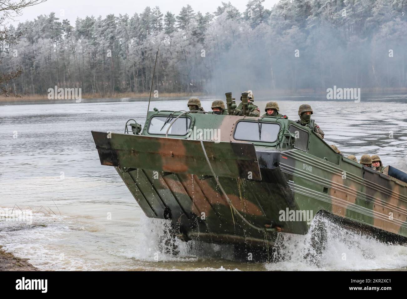 Polish soldiers assigned to 20th Mechanized Brigade utilize a PTS ...