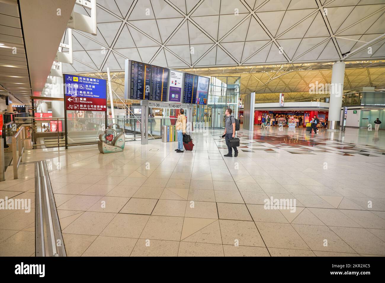 HONG KONG - CIRCA DECEMBER, 2019: digital flight information display ...