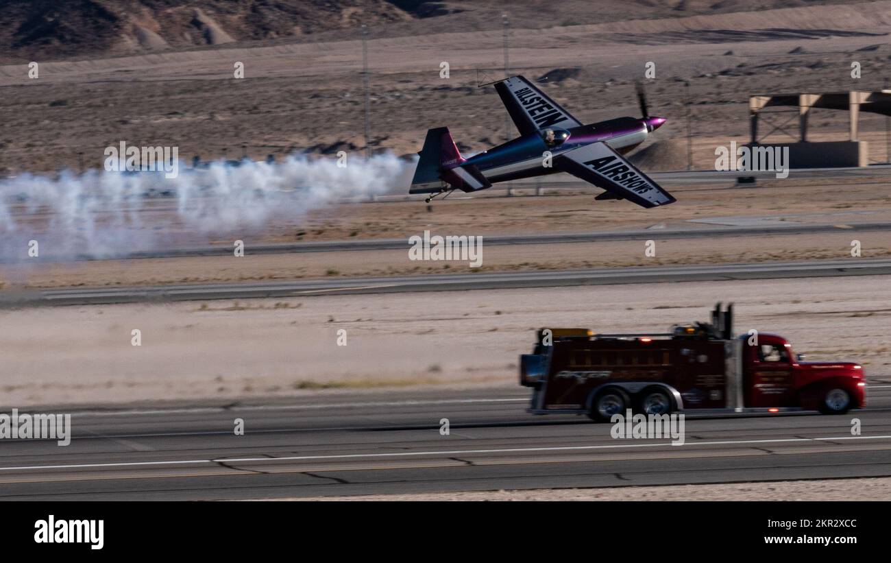 Bill Stein, aerobatic performer, races AFTERSHOCK Jet Fire Truck during ...