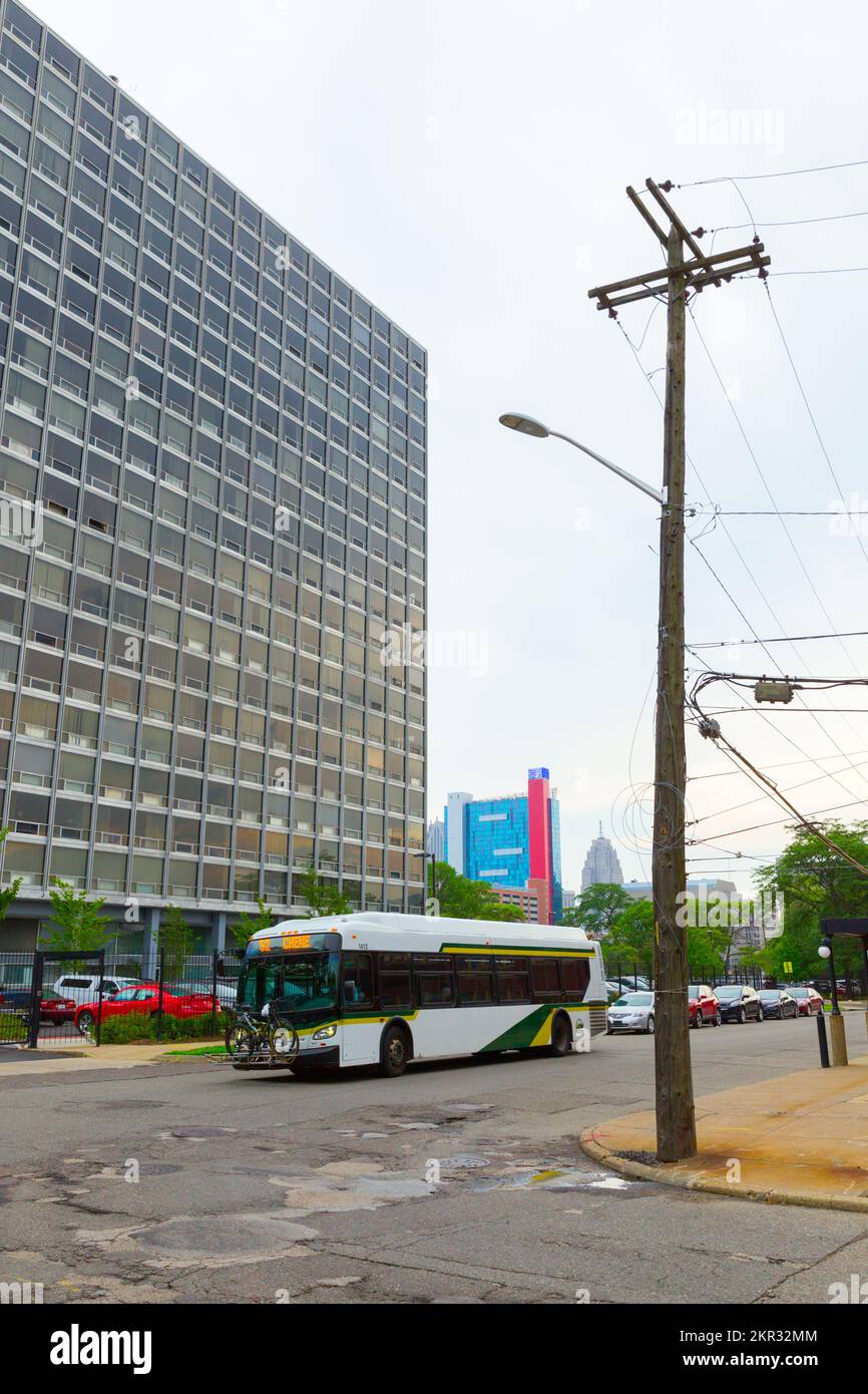 The Pavilion Apartments in Detroit, Michigan, USA, seen from Antietam ...