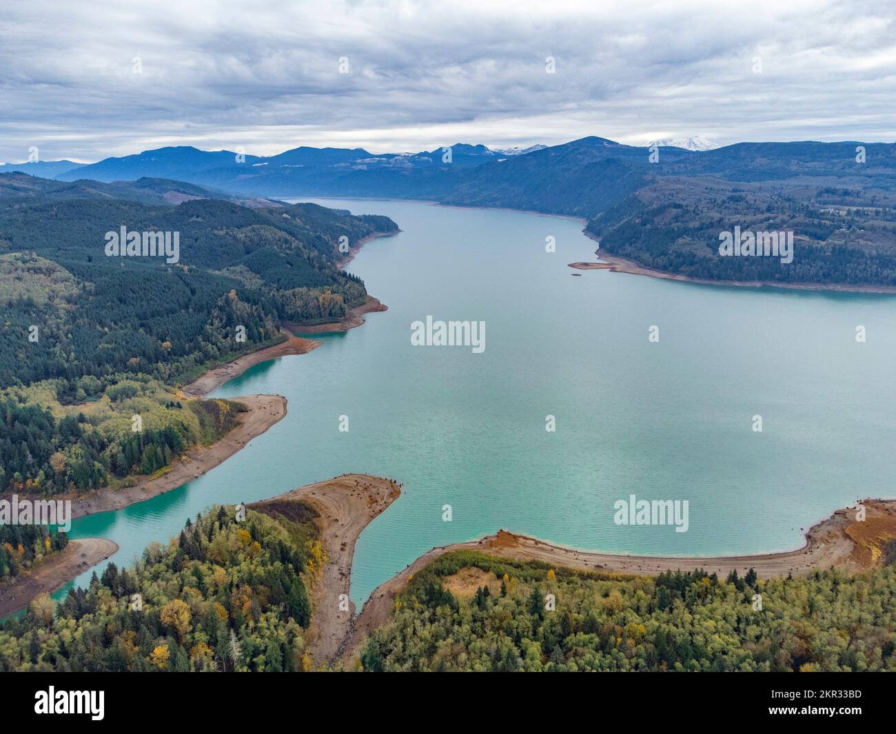 Drone Photo of Riffe Lake in the Cascade Range Stock Photo - Alamy