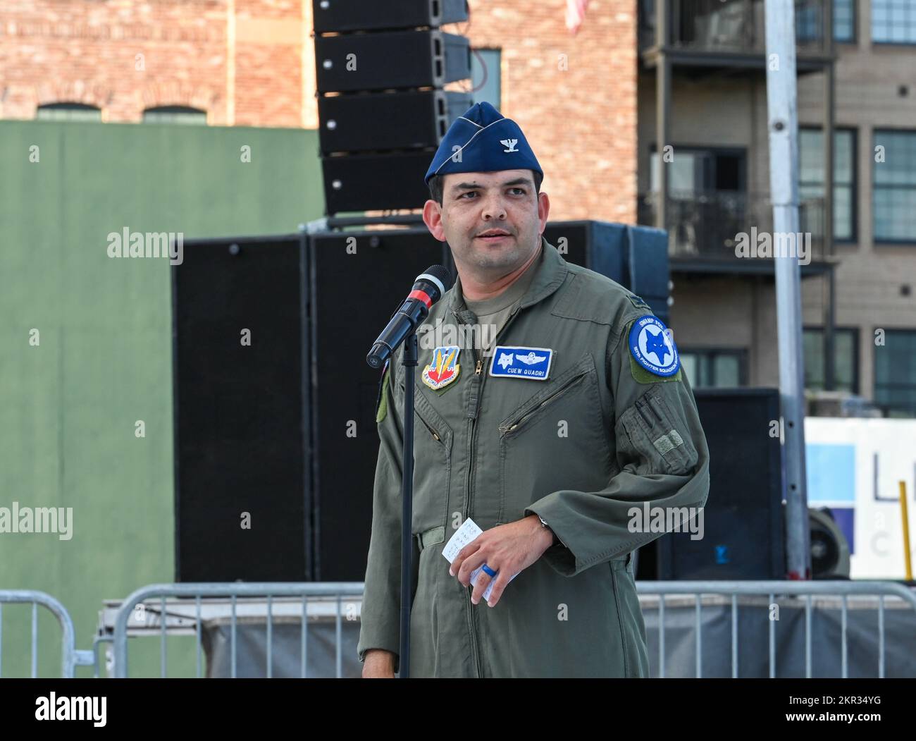 U.S. Air Force Col. Quaid Quadri, commander of the 169th Fighter Wing ...