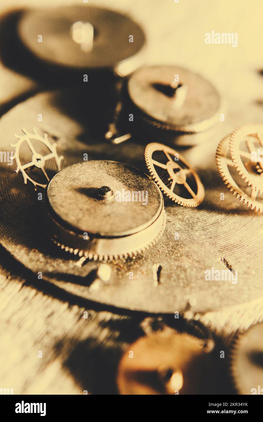 Inner workings of a clock hi-res stock photography and images - Alamy