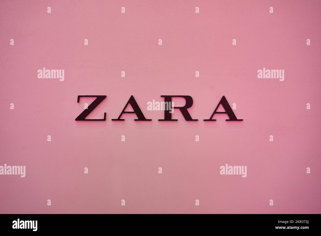 SAINT PETERSBURG, RUSSIA - CIRCA SEPTEMBER, 2022: close up shot of Zara ...