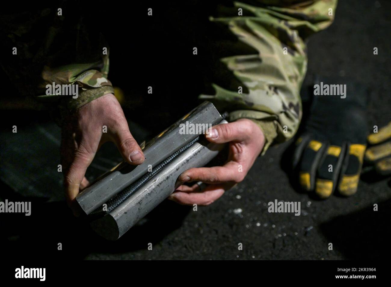 A U.S. Air Force electrical power production specialist assigned to the ...