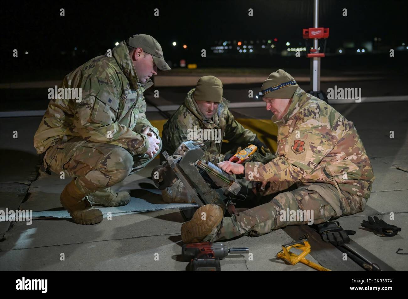 U.S. Air Force Tech. Sgt. Joshua Brown, left, Master Sgt. Brandon ...