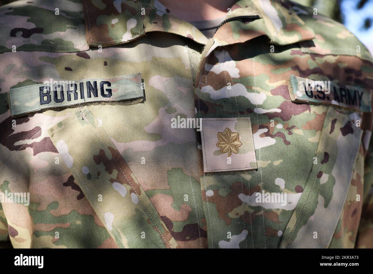 The name, service branch, and rank patches of U.S. Army Cpt. Robert ...