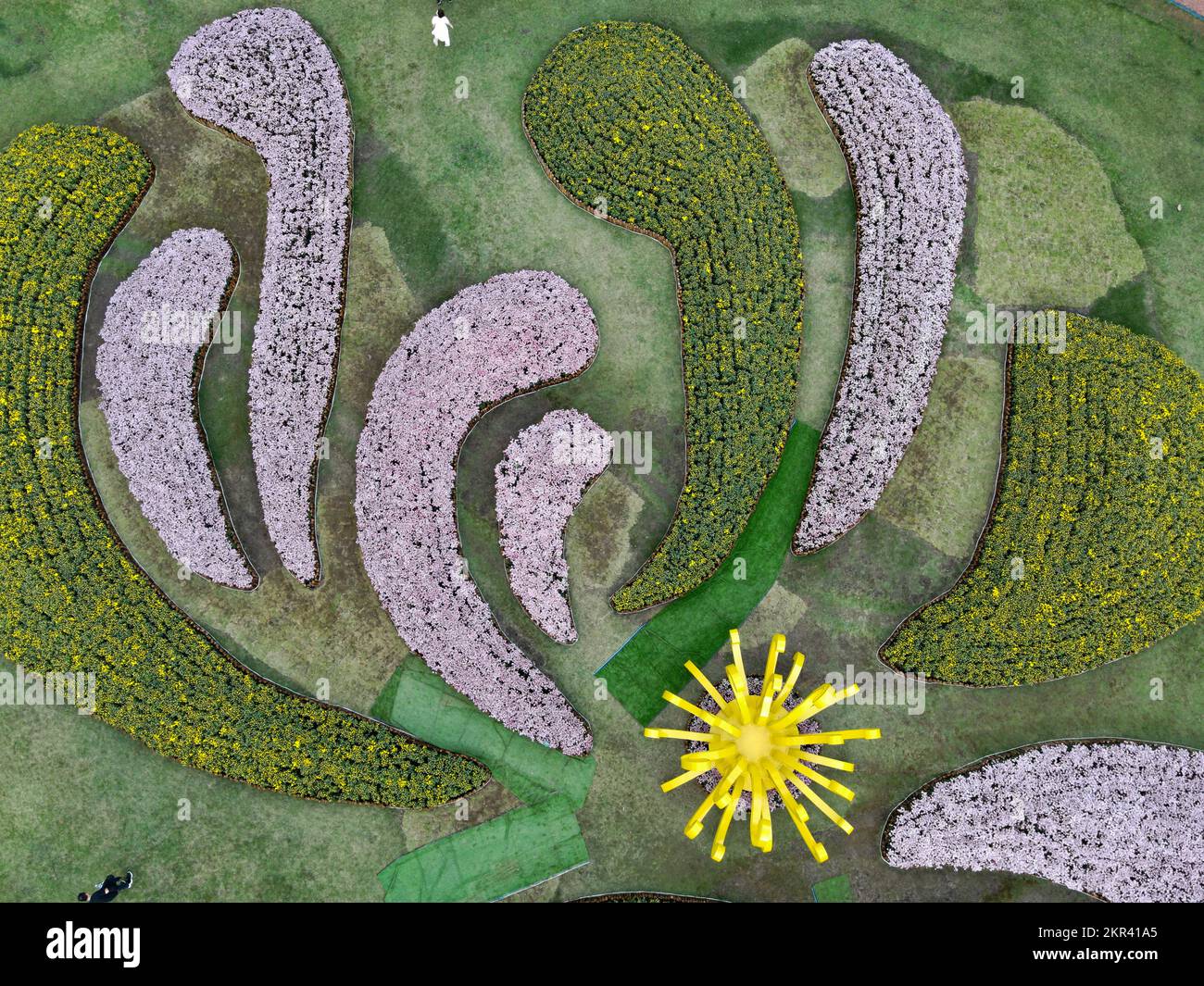 SHANGHAI, CHINA - NOVEMBER 27, 2022 - Aerial photo shows a huge ...