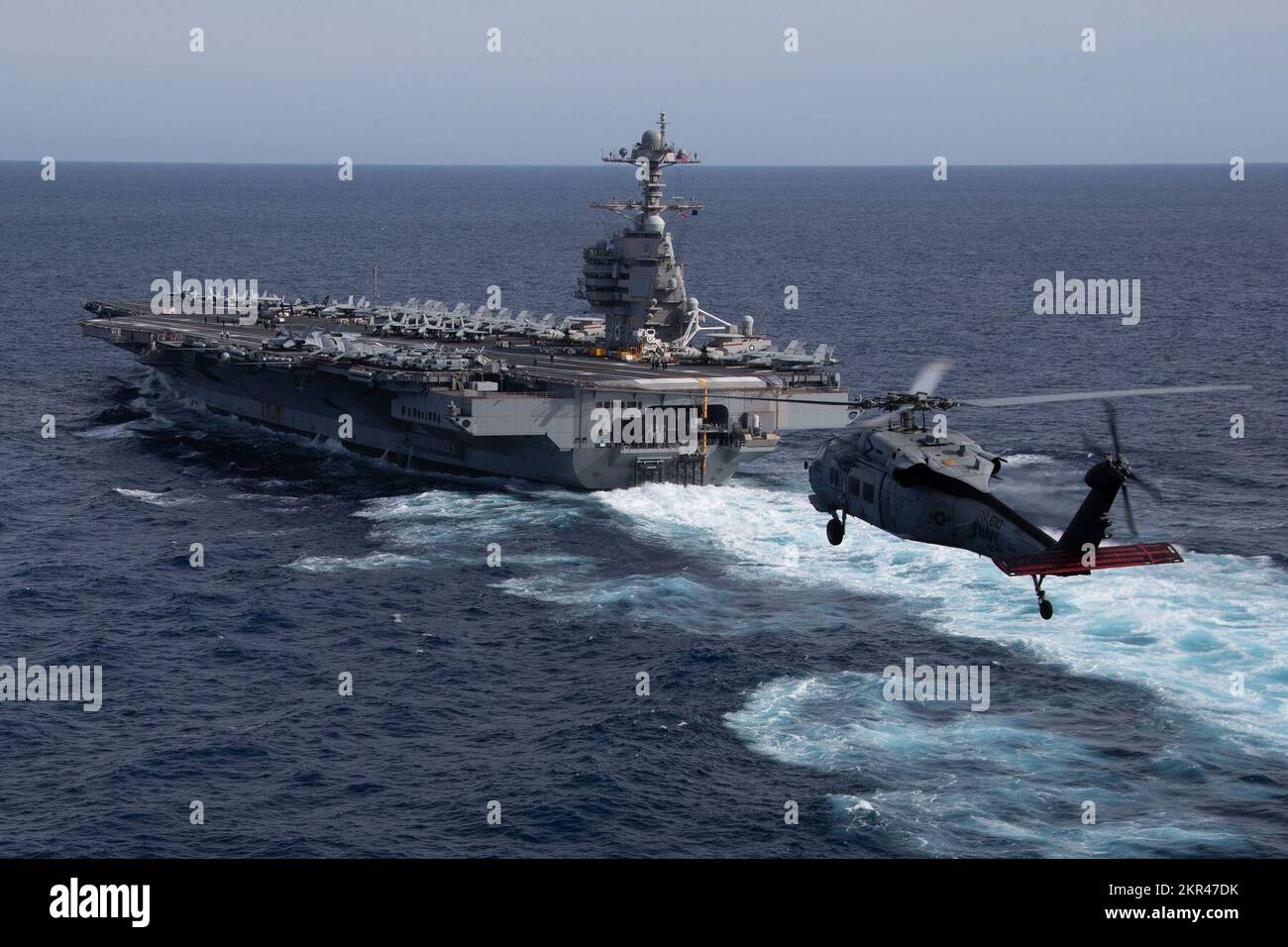 An MH-60S Knighthawk, attached to the "Tridents" of Helicopter Sea ...