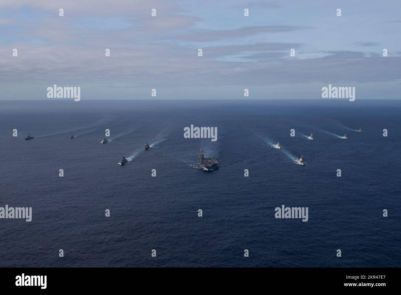 The first-in-class aircraft carrier USS Gerald R. Ford (CVN 78) steams ...