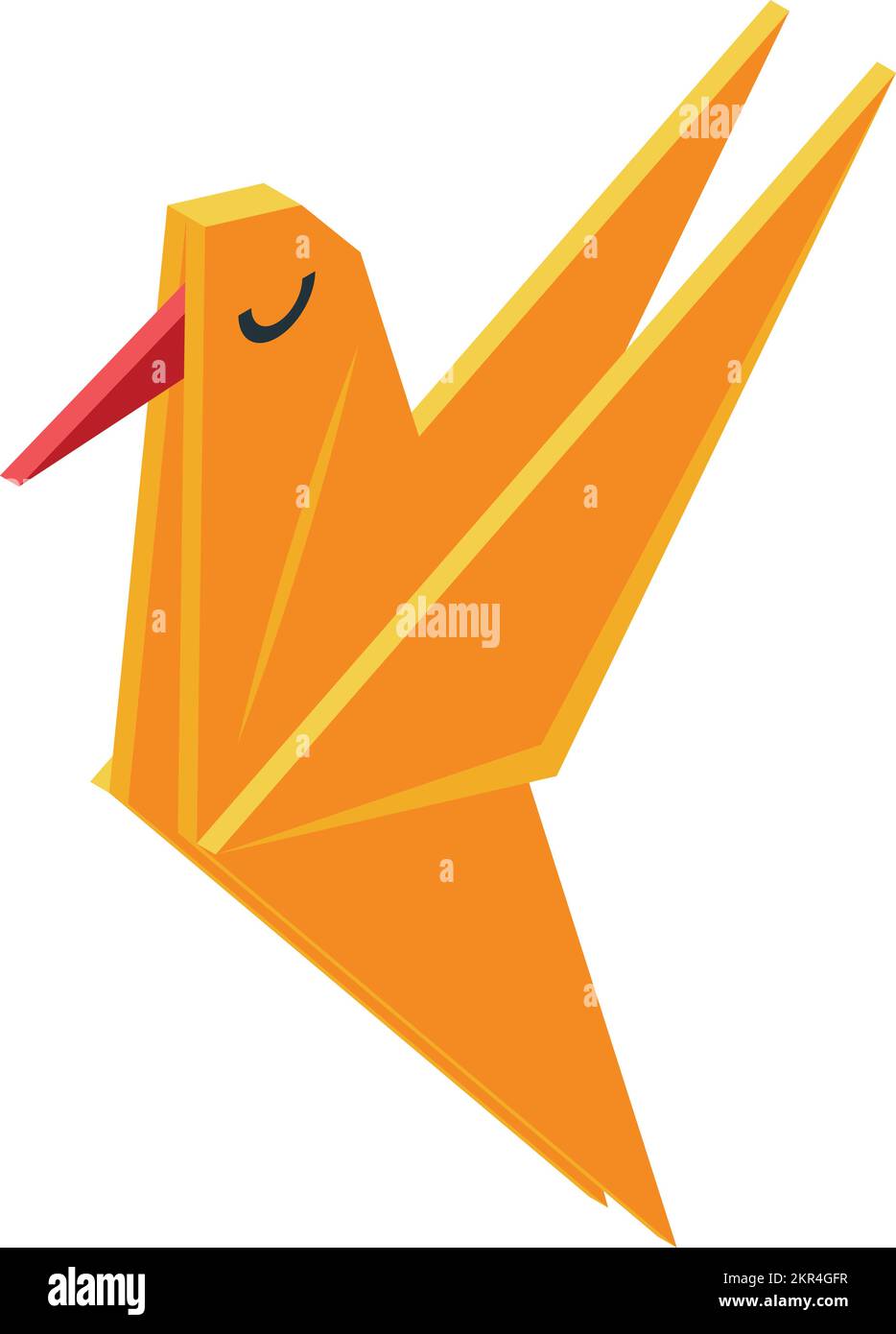 Origami bird icon isometric vector. Paper bird. Shape paper Stock ...