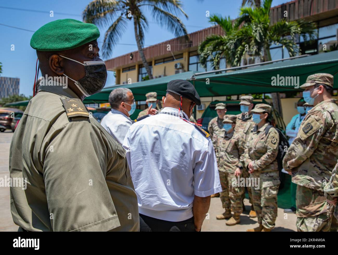 The U.S. Army medical team receives a tour of the hospital grounds from ...