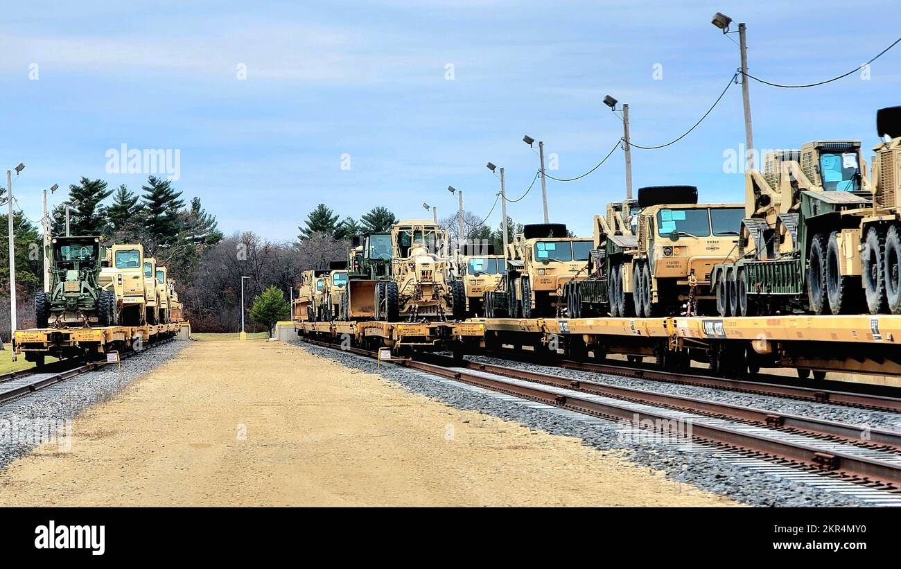 Railcars that were loaded by Soldiers with the Army Reserve’s 411th ...