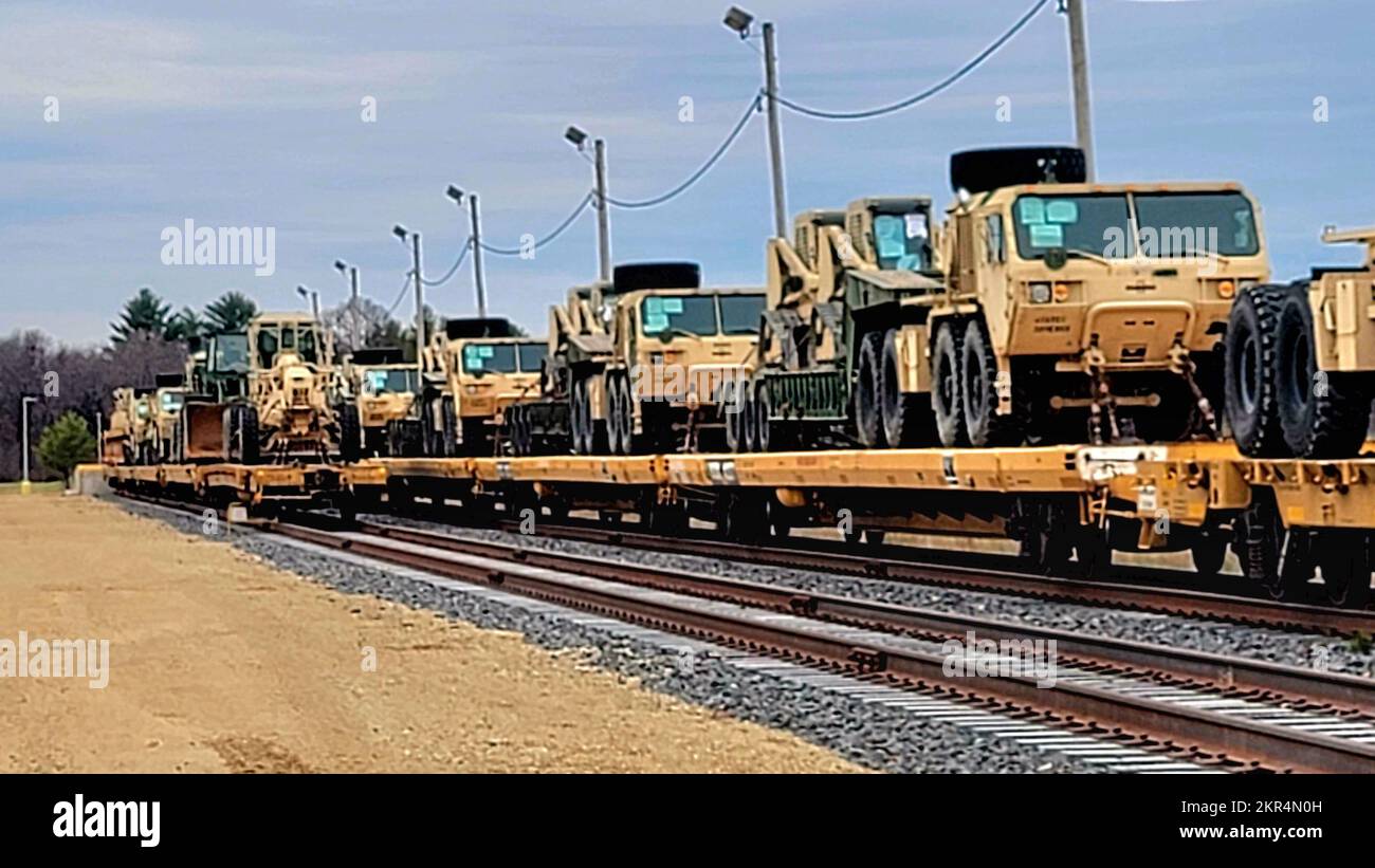 Railcars that were loaded by Soldiers with the Army Reserve’s 411th ...