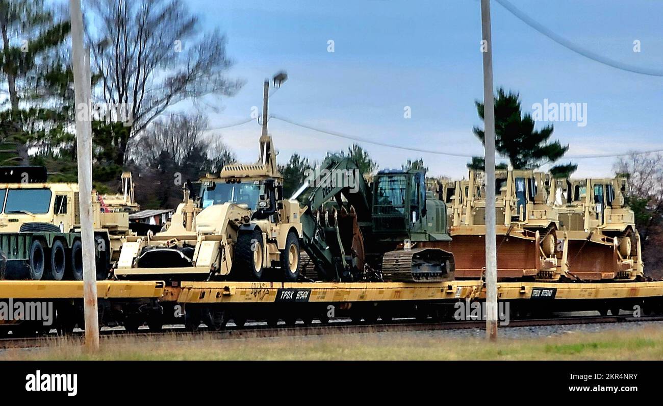 Railcars that were loaded by Soldiers with the Army Reserve’s 411th ...