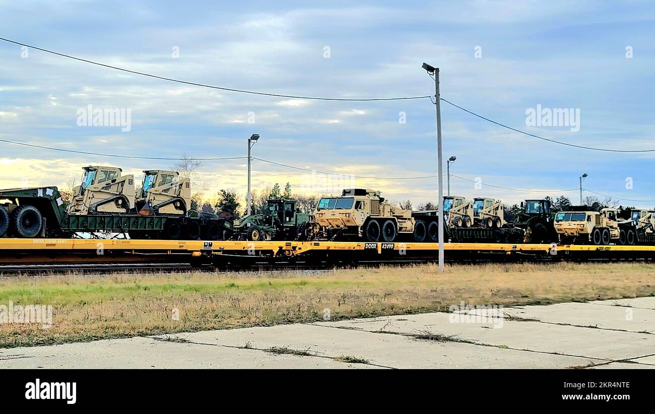 Railcars that were loaded by Soldiers with the Army Reserve’s 411th ...