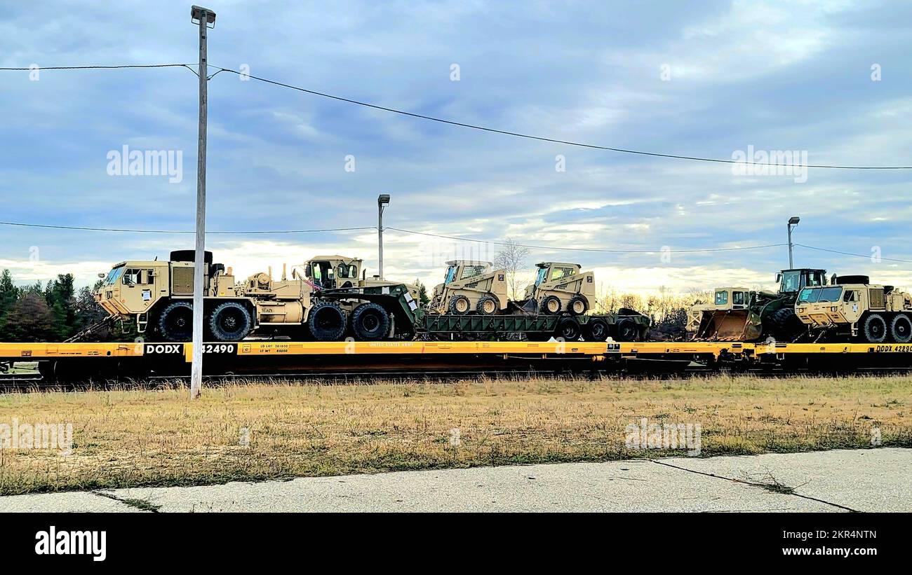 Railcars that were loaded by Soldiers with the Army Reserve’s 411th ...