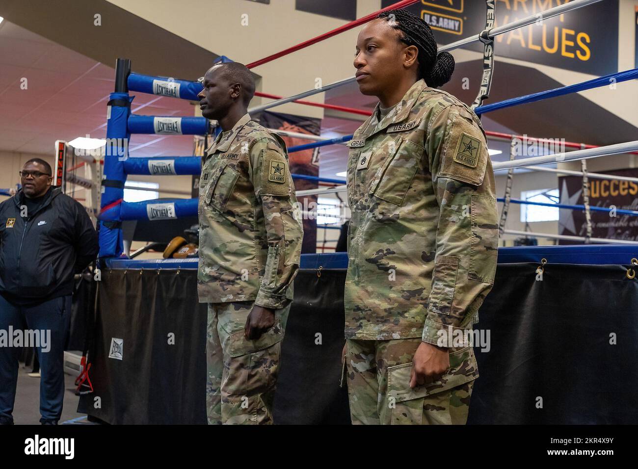 Army Sgt. 1st Class Naomi Graham is promoted to her current rank during ...