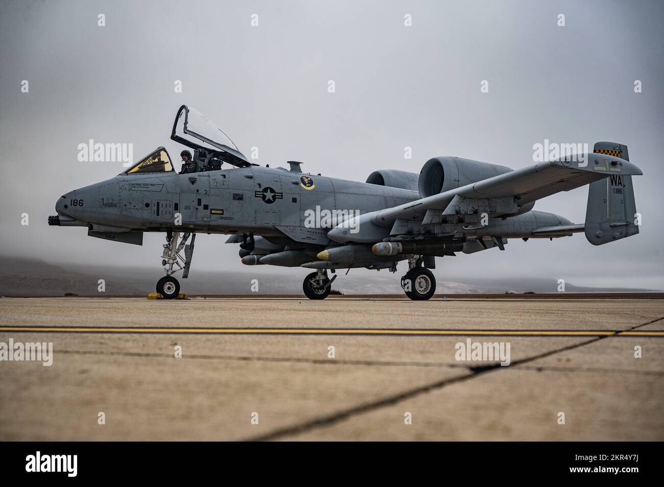An A-10C Thunderbolt II assigned to the 66th Weapons Squadron, Nellis ...