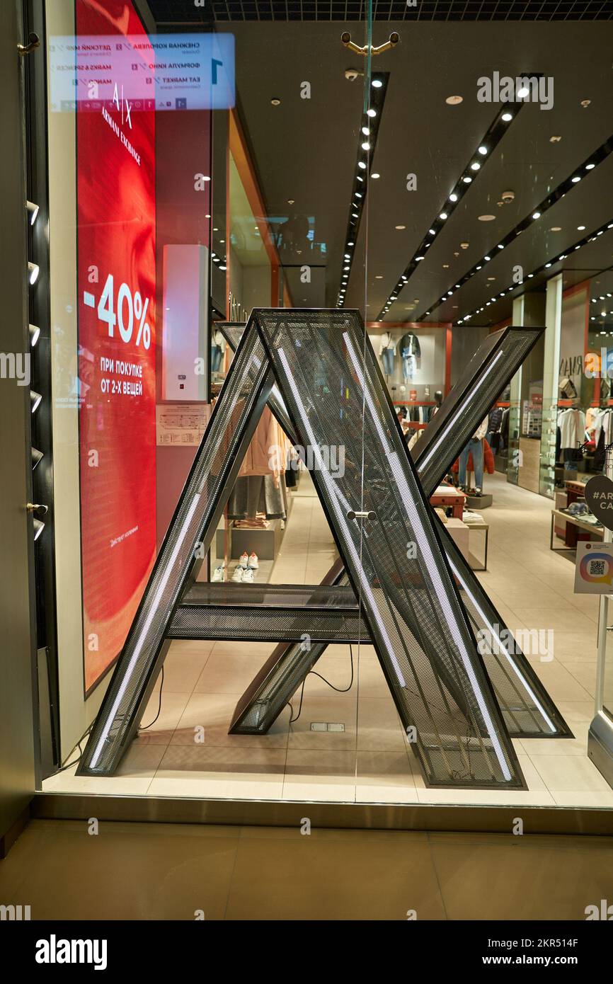 SAINT PETERSBURG, RUSSIA - CIRCA SEPTEMBER, 2022: Armani Exchange ...
