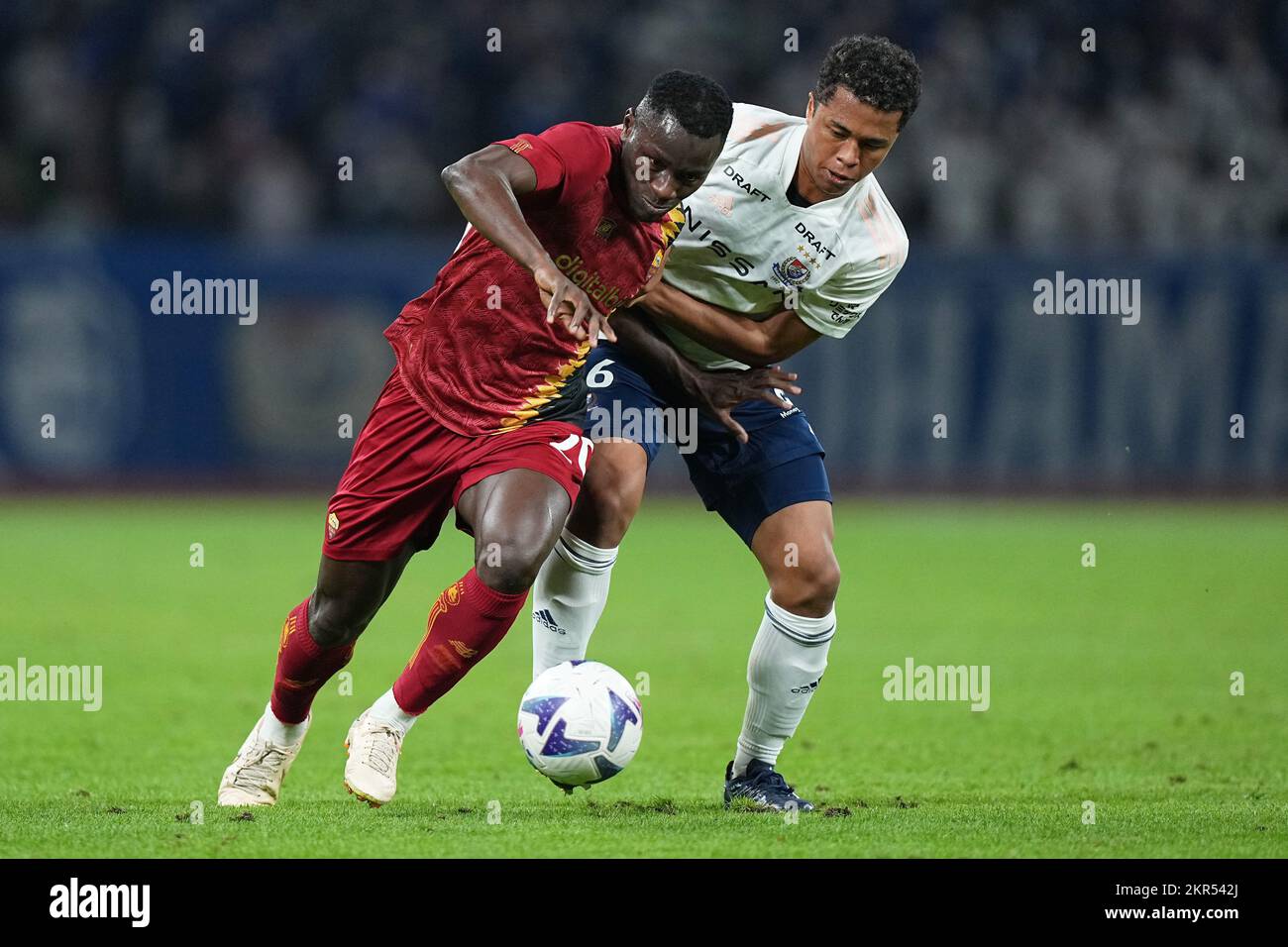 Tokyo, Japan. 28th Nov, 2022. (L-R) Mady Camara (AS ROMA), Joel Chima ...