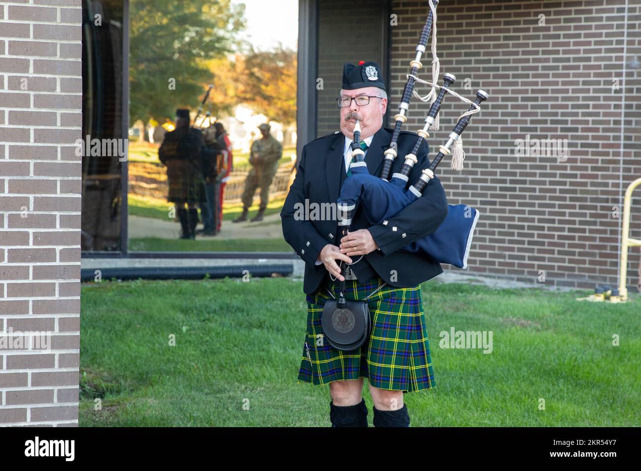 Bagpiper Lt. Col. (Ret.) Thomas Metz performed during Norfolk Naval ...