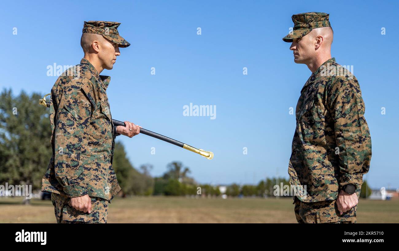 U.S. Marine Corps Lt. Col. William T. Kerrigan, commanding officer of ...
