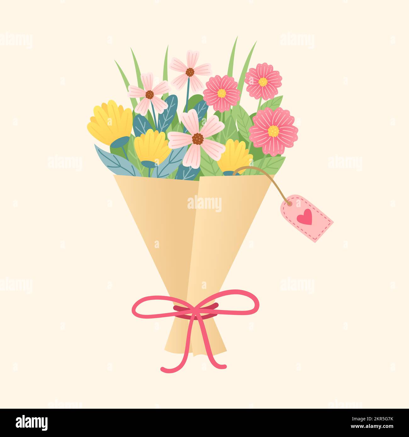 Cute Cartoon Flowers Cartoon Spring Flowers Stock Illustrations