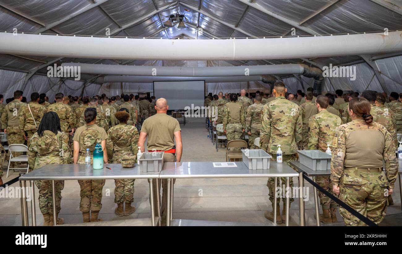 U.S. Air Force Airmen assigned to the 378th Air Expeditionary Wing ...