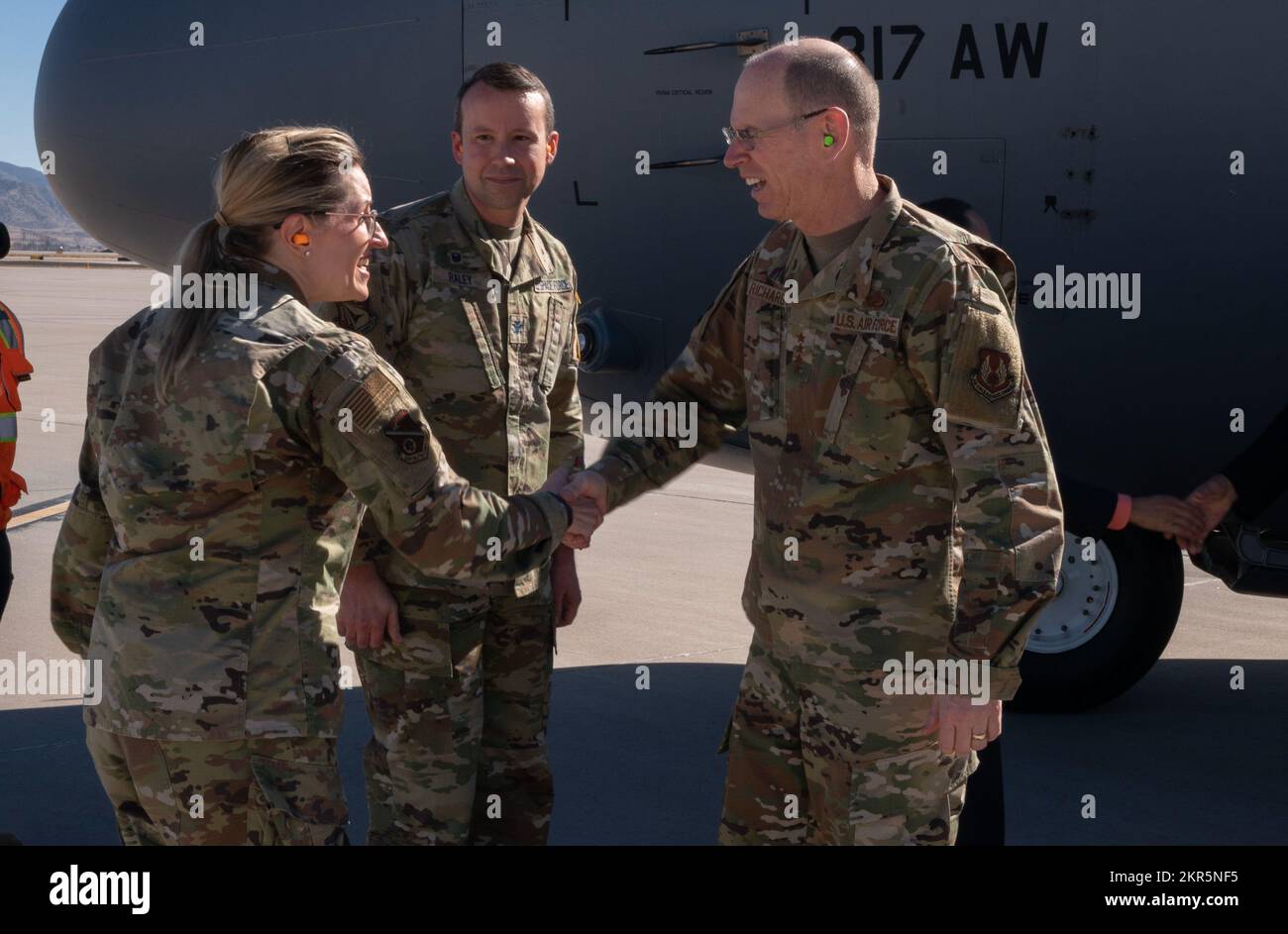 Gen. Duke Richardson, commander of Air Force Material Command, arrived ...