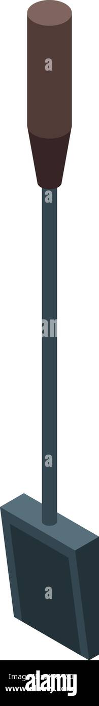 Furnace shovel icon isometric vector. House fire. Air flame Stock ...