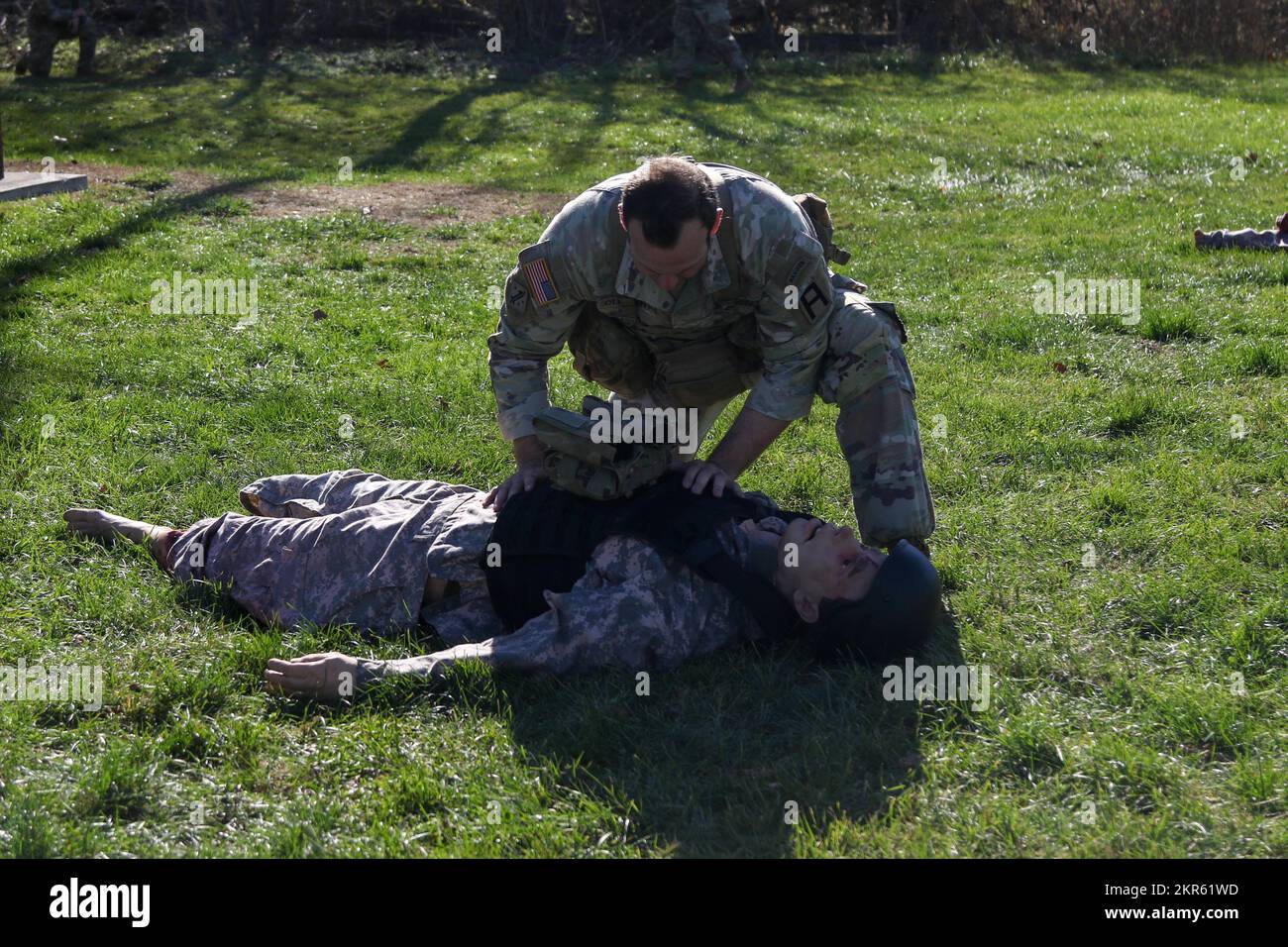 U.S. Army Staff Sgt. Ryan Oliphant, an observer coach/trainer assigned ...