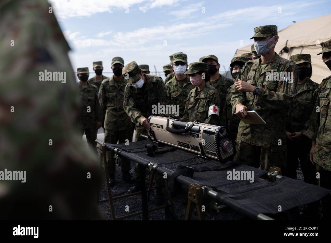 Japan Ground Self-Defense Force members view a Mobile Oxygen ...