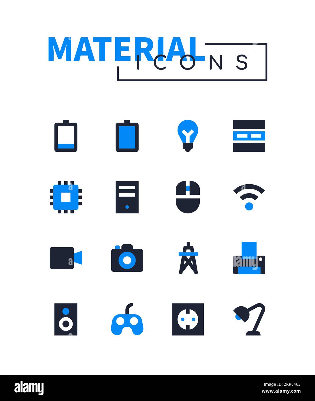 Electronic devices and accessories - flat design style icons set Stock ...
