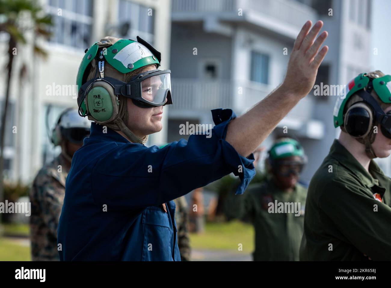 U.S. Marine Corps Cpl. Thomas Nafziger, a fixed-wing aircraft mechanic ...
