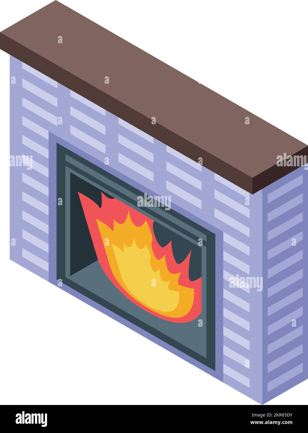 Old fireplace electric Stock Vector Images - Alamy