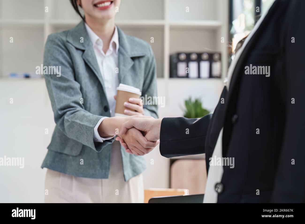 Business people handshake with business partners. Successful business ...