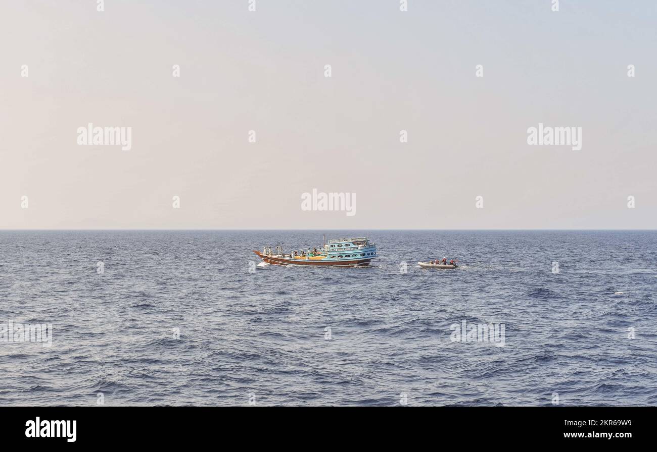 221108-N-RT917-1014 GULF OF OMAN (Nov. 8, 2022) U.S. naval forces ...