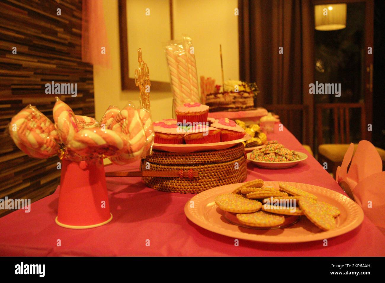 Birthday Decoration Setup, Cakes Stock Photo - Alamy