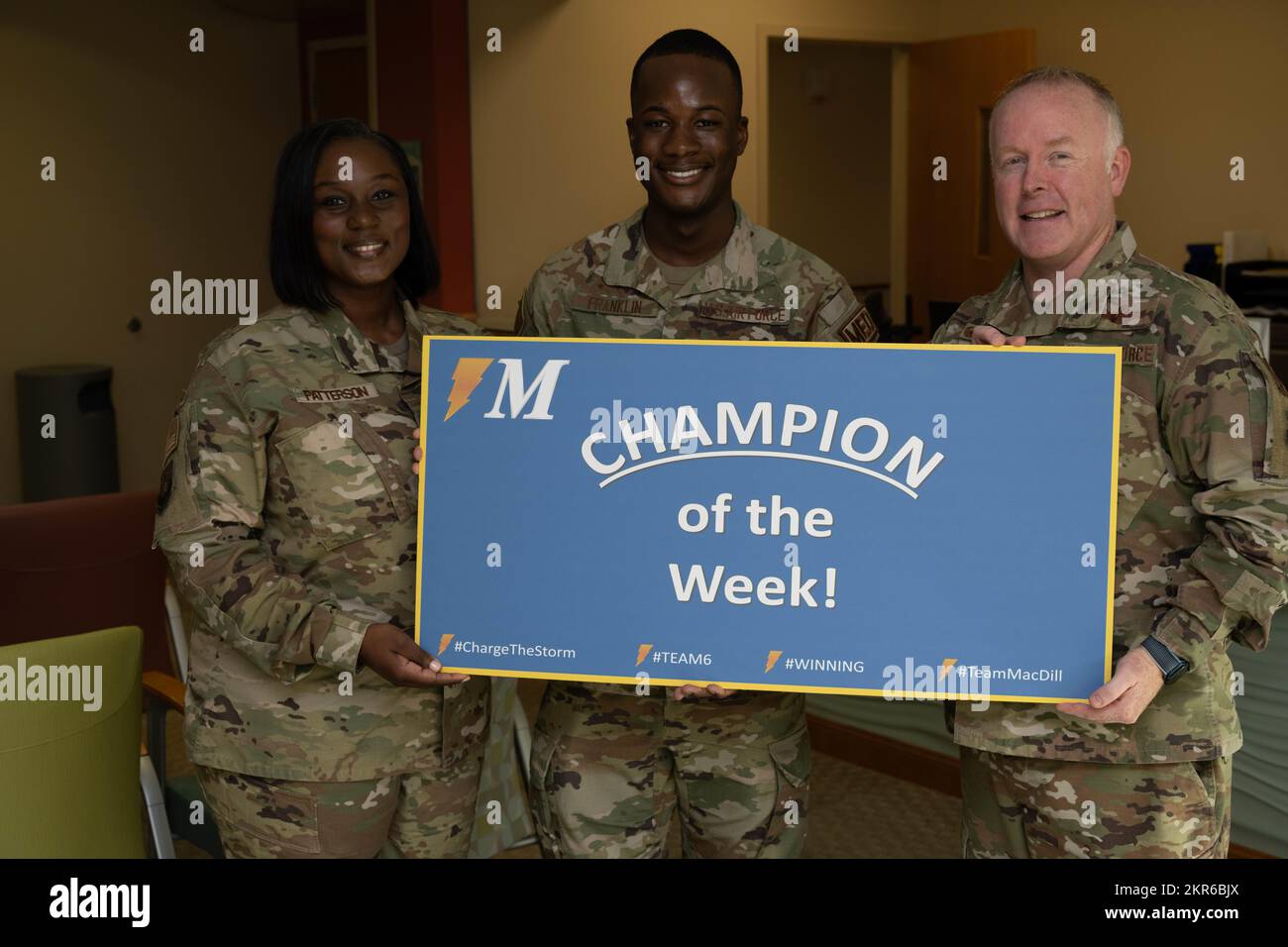 U.S. Air Force Chief Master Sergeant Tiffany Patterson, left, the ...