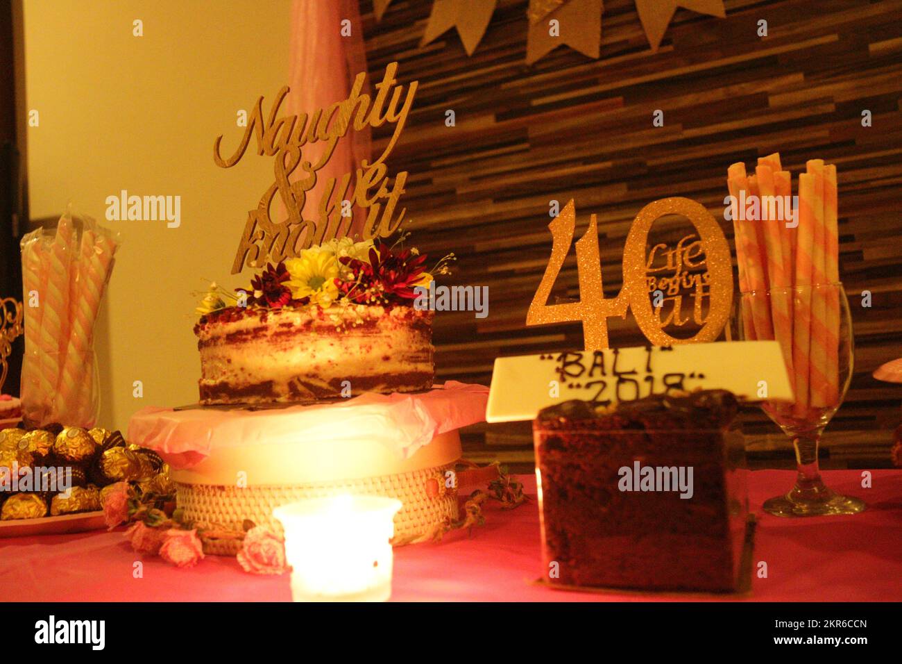 Birthday Decoration Setup, Cakes Stock Photo - Alamy