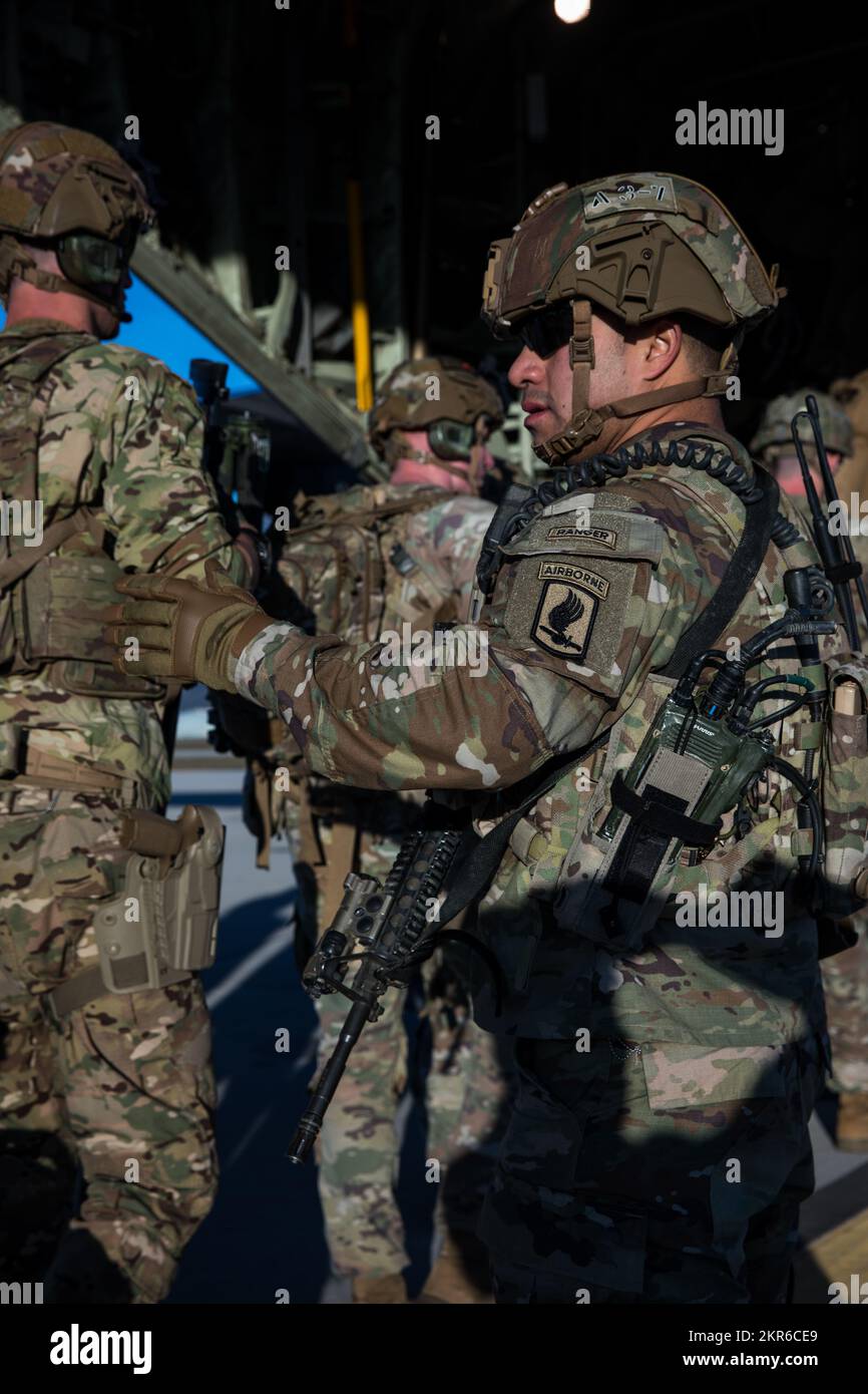Army Sgt.1st Class Carlos Blanco, assigned to the 1-503rd Company ...