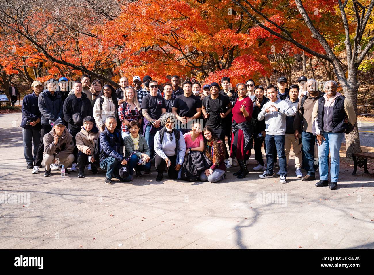 Soldiers joined the Unit Ministry Team on a trip to Naejang Mountain ...