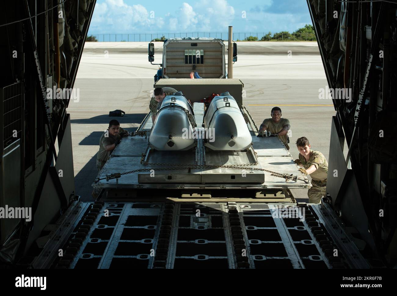 Airmen from the 36th Munitions Squadron, Andersen Air Force Base, Guam, conduct training ...