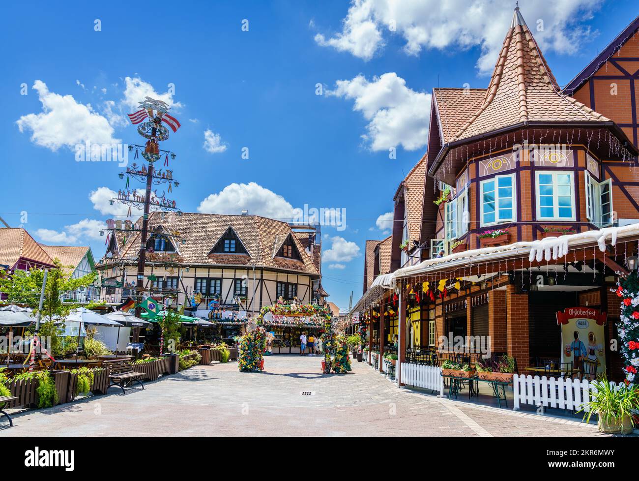 Blumenau, Brazil, January 20, 2022: Traditional shops with Christmas ...