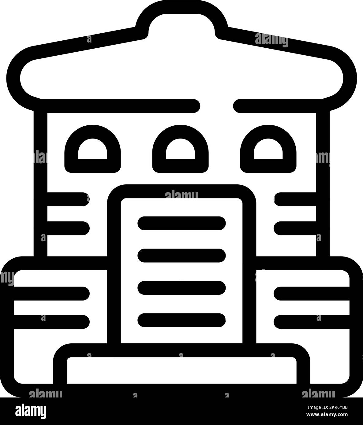 Culture asian icon outline vector. Map temple. National trip Stock ...