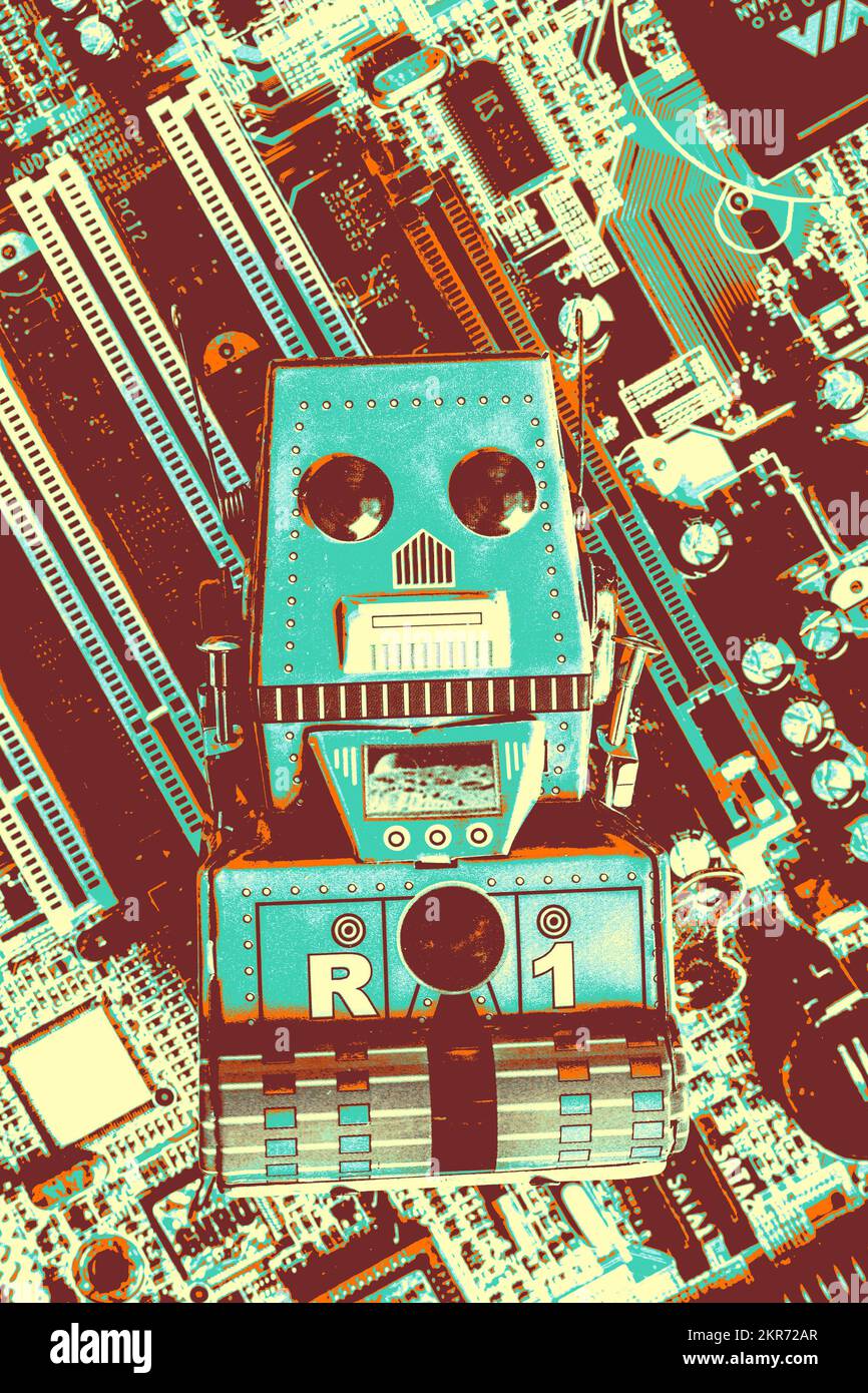 Microchip, computer artwork hi-res stock photography and images - Alamy